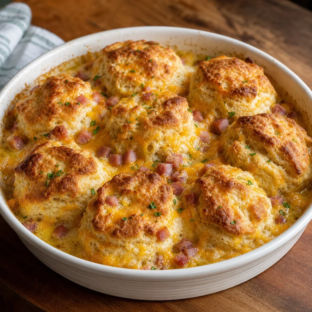Recette de Biscuits au Jambon et Fromage Nappés de Beurre | MealBake